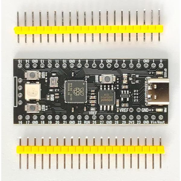 【発売日：2024年12月01日】Raspberry Pi PICOの互換機で、16Mの大容量フラッシュを搭載した開発ボードです。USBインターフェースを備えており、電源供給、プログラムの書き込み、PCとのシリアル通信を行うことができます。