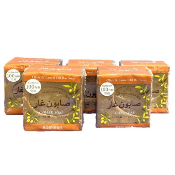 ・ガール石鹸 ５個セット、ガール（GHAR）とはアラビア語で月桂樹という意味です・バージンオリーブオイルの保湿成分と バージンローレルオイルの洗浄成分の天然成分だけを90：10でブレンドしました・保存料、香料、合成界面活性剤、着色料などの ...