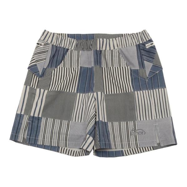 ranor ラナー STRIPE PATCH WORK MIDDLE SHORT 825-1-212