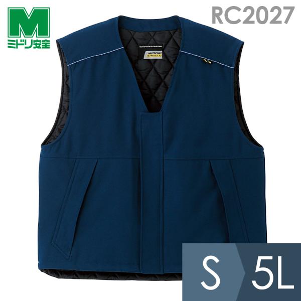 【規格】帯電防止作業服JIS適合品【素材・材質】素材＝表／ポリエステル95%、ナイロン5%(再生ポリエステル65%)、防汚加工、裏／ポリエステルキルト、中わた130g【色】ネイビー【サイズ】S、M、L、LL、3L、4L、5L(S、M、L、L...