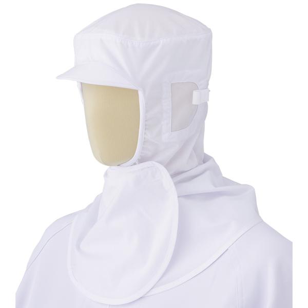 【素材・材質】ポリエステル65%、綿35% ブロード(薄地)【色】ホワイト【サイズ】頭周り:フリー 64cm(フリー)【販売単位】1点【入数】1点［ 31891015 ］