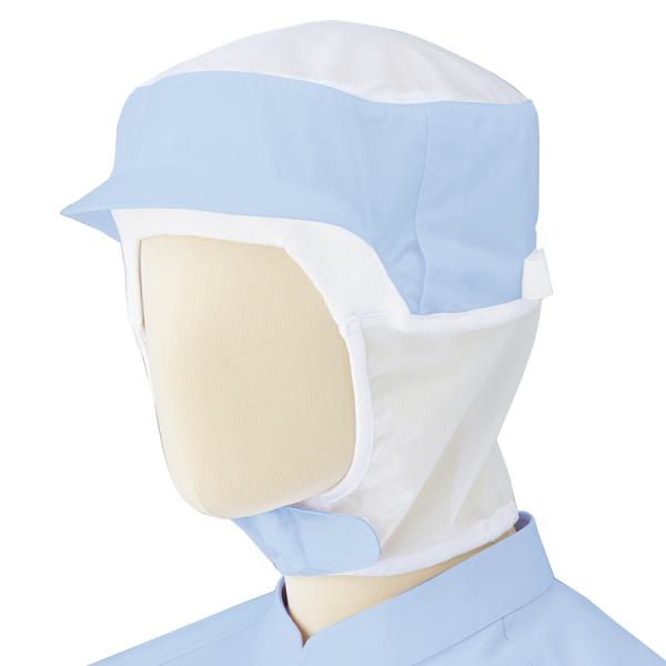 【素材・材質】素材＝ポリエステル65%、綿35%、ブロード(薄地)【色】ブルー【サイズ】頭周り:フリー 64cm(フリー)【販売単位】1点【入数】1点［ 31891028 ］