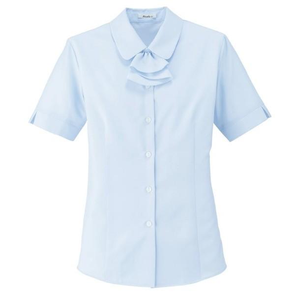 【素材・材質】ポリエステル100％【色】ブルー【サイズ】5〜19号【特徴】可憐な印象を与えるジャボが表情を和らげ優しい雰囲気にボンオフィス/BONOFFICE/