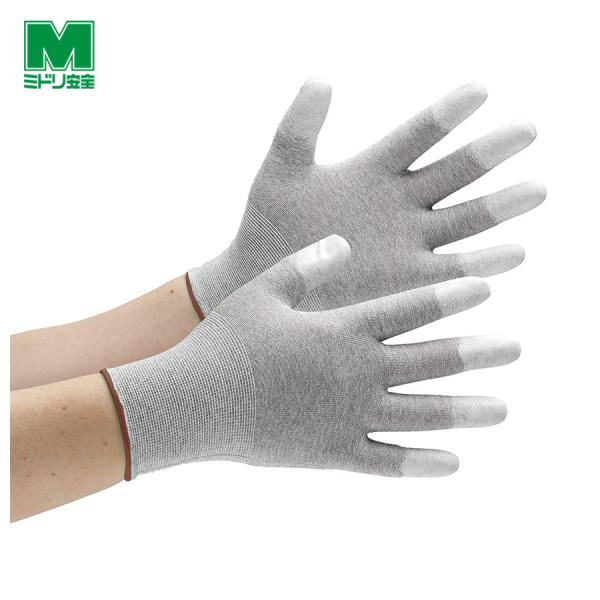 【素材・材質】手袋：ポリエステル(カーボン導電糸入)・ゴムすべり止め：ポリウレタン【サイズ】SS、S、M、L、LL【特徴】●SS：リストカラー：茶、S：リストカラー：白、M：リストカラー：緑、Ｌ：リストカラー：灰、ＬＬ：リストカラー：黄●1...