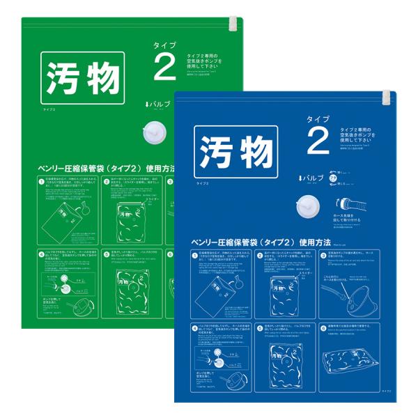 【素材・材質】保管袋：ポリエチレン、ナイロンバルブ部、スライダー：ポリエチレン【色】グリーン、ブルー【サイズ】保管寸法:W220×D280×H160mm保管袋:W500×H700×厚さ0.09mm【重量】1．1kg【特徴】ゴミの管理に便利な...