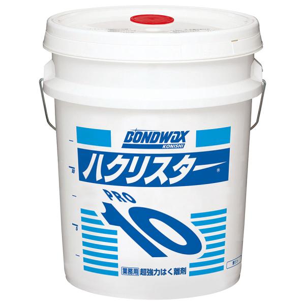 【重量】容量：18L【特徴】●液性：アルカリ性●標準使用量：約1000m2／缶●希釈：10〜15倍●汚れた状態のワックスの上に重ね塗りをすると、静電気対策床の機能が発揮できなくなります。床が汚れている場合は、ハクリスターで古いワックスを剥離...