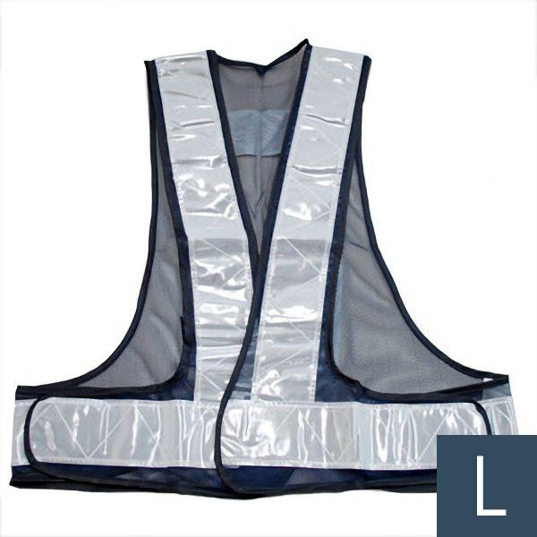 【素材・材質】テープ／塩化ビニール、メッシュ／ポリエステル【サイズ】対応身長:150〜170cm着丈:59cm腰回り:100〜135cm【特徴】■工事現場・建築現場に最適■70mmの幅広反射テープ■反射テープのカット加工で、雨の進入を防止■...