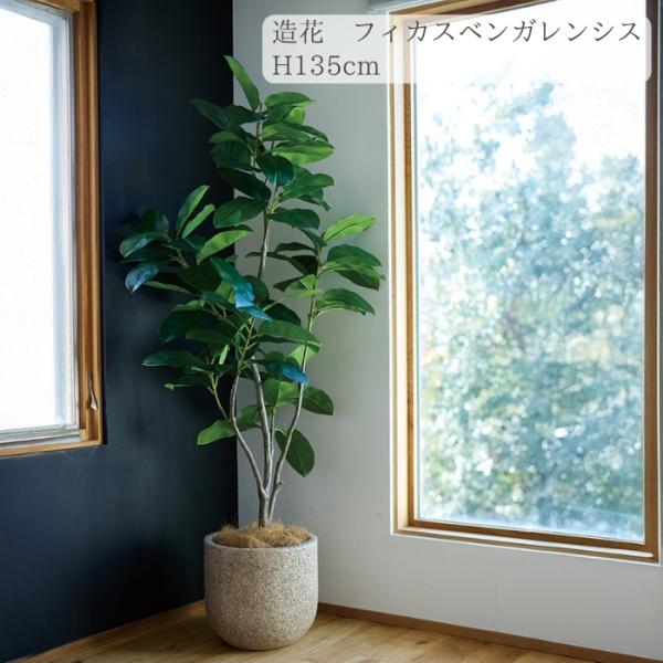 本物そっくりの大型アーティフィシャルグリーン、フィカス ベンガレンシス。全高約135cmの堂々とした一鉢で、水やり、植え替え、剪定の手入れが一切不要。日当たりのない室内でも枯れず色あせず、飾ったその日の美しい姿がずっと続きます。オフィスの受...