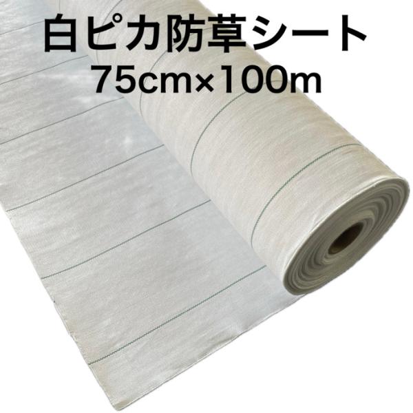 【商品詳細】幅：0.75m（75cm）長さ：100m密度：120g/m2色：白色（ホワイト）引張強度:縦700以上 横700以上素材：ポリプロピレン,ポリエチレン耐用年数：３年から５年（※使用環境により前後します。）【用途・効果】・ビニール...