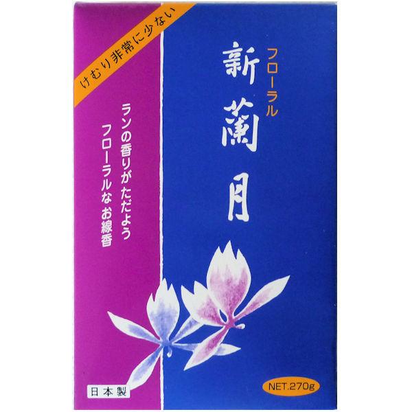 けむり非常に少ないランの香りがただよう　　フローラルなお線香　フローラル　新蘭月　大型バラ詰　Cー227品目：線香主原料：椨（タブ）の木の粉、炭粉、香料内容量：約270ｇ１本の長さ：訳145mm燃焼時間：約30分(立てた場合）株式会社孔官堂...