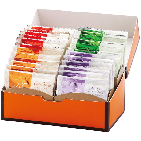 64℃スープギフト M-S3064℃―スープを温かくおいしく感じられ、体温上昇にもつながる温度が64度と言われています。シーンに合わせて味わい選べる、4種類。化粧箱を開ければ、小分けして置ける小箱タイプになっています。キッチンやテーブルに置...