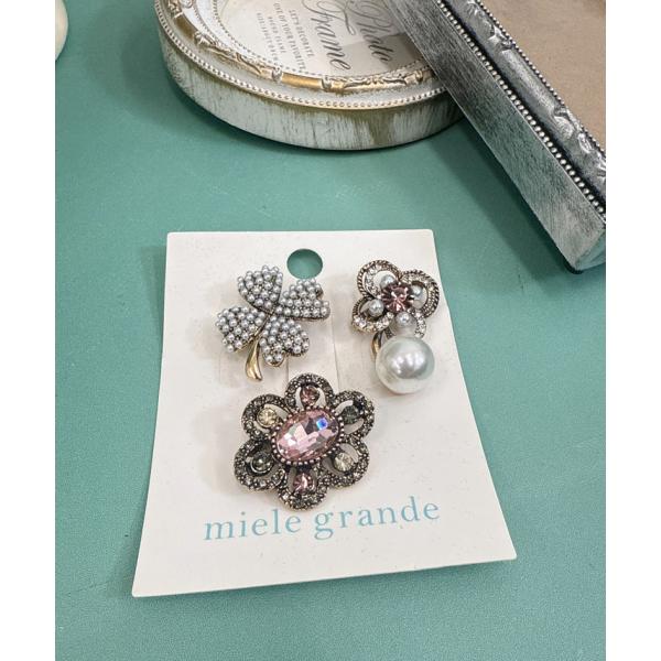 502124-2508クローバー3.0×3.0パール4.0×2.7ビジュー花2.8×3.5