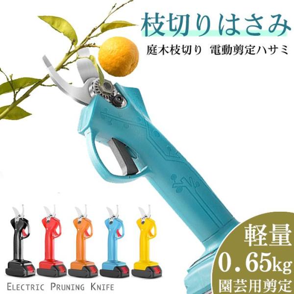 【切断能力】充電式剪定ばさみ最大切断枝径:直径30mm(樹木の状態により変わる場合があります)。【ポータブルで軽量】電気剪定ばさみは重量0.65kg非常に鋭くて耐久性があり、人間工学に基づいたハンドルのデザインにより、手になじみやすく、長時...
