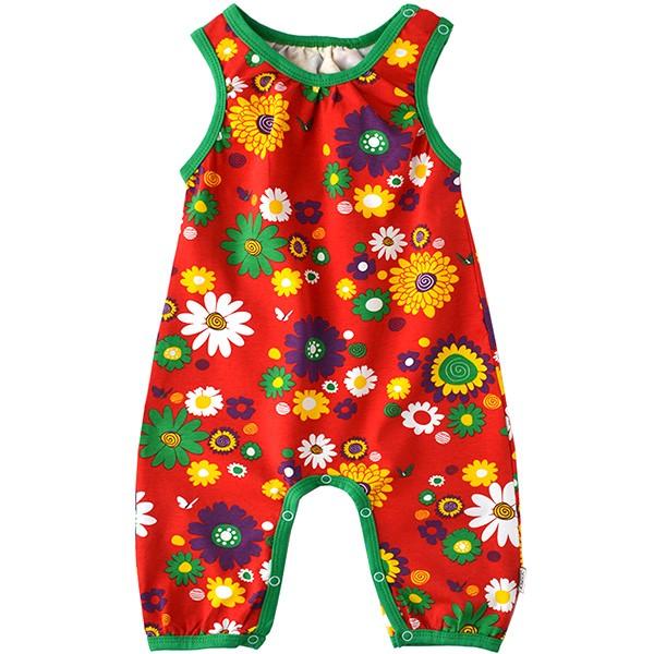 レトロな花のプリントが可愛らしいオーバーオール。北欧スタイルのキュートなデザインです。伸縮の効いた着心地の良いコットン地を使用。１年を通して着ていただけます。■メーカー希望小売価格：￥3,630■素材：コットン95％ポリウレタン5％■ブラン...