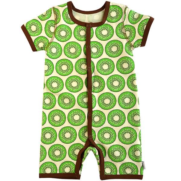 北欧ブランドらしい色使いとデザインがステキなショートオール。スパッとカットしたキウイのデザインがとってもリアルで美味しそう♪果実表面のチクチク模様もポイントです。前開きでスナップボタンが付いていますのでお替えも簡単ですよ。伸縮性のある素材は...