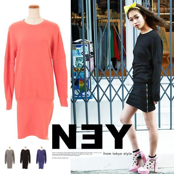 楽ち〜んなスウェット素材でcuteなデザインワンピができました♪シンプルなTOPS部分にタイトなスカート部分をプラス★SIDEのジップでちょっぴりエッジを効かせればメリハリのあるシルエットに仕上がります♪柄レギンスやタイツを合わせてPOPな...