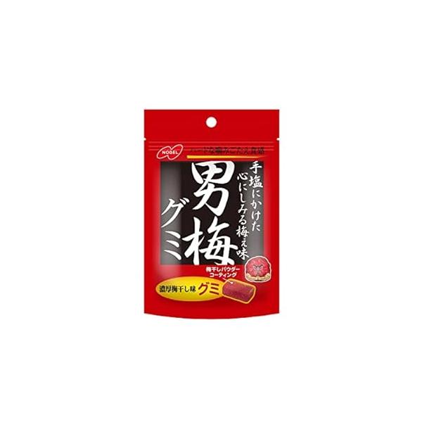 商品紹介   男梅の味わいを楽しめるグミが登場! ハードな噛みごたえのある食感で、噛むほどに梅干しの濃厚な味わいがしみ出すグミです。 今までのグミキャンデーにはない塩味のきいた味わいが楽しめる新テイスト。 男梅蔵のTVCMでもおなじみ。 手...