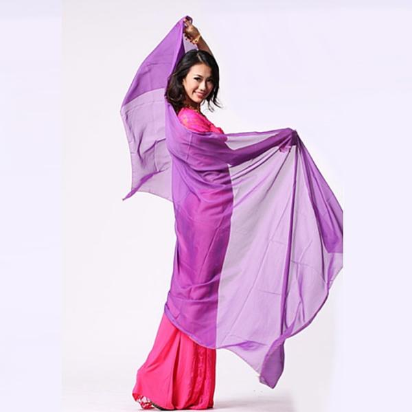 【メール便 送料無料】■パープル 紫 purple の【新品】出品です。■≪サイズ≫約120cm×220cm軽やか素材のシフォン ベール舞台でも本格使用できる定番型の大判サイズで大人気商品です。装飾がされてないのので、軽やかに舞います。しな...