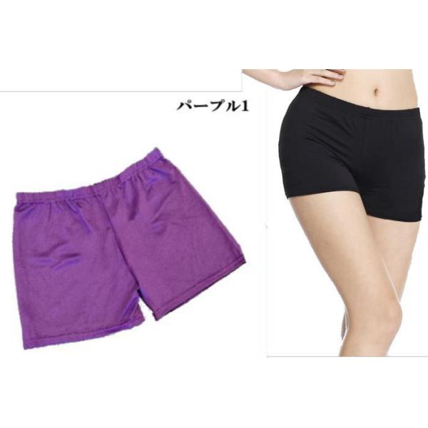【メール便】※ポスト投函、おおよそ1日〜4日到着■パープル 紫 purple の【新品】出品です・ショート丈のインナーパンツ。・改良されて新登場！レオパード柄、ゼブラ柄、メタリックゴールドの新色も追加！・ダンス衣装、フィットネス、ヨガ、ベリ...