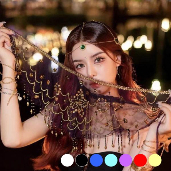 ■ブラック 黒 black の【新品】出品です。・目から下の顔を隠す為のフェイスベール。民族的背景よりオリエンタルダンスなどで使用されています。・【メール便】ポスト投函、追跡可能、ゆうパケット便、おおよそ1日〜4日到着・フェイスベールで、一...