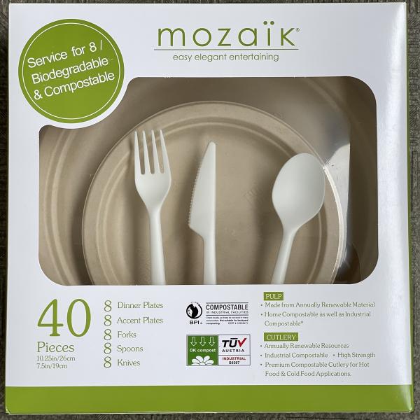 【発売日：2020年06月21日】耐久性に優れた素材で、熱い料理でも使えるプレートと頑丈でステーキもカットできるフルサイズのカトラリーのセットです。プレート：ディナープレート　アクセントプレート　各８個　（電子レンジおよび最大２００℃）オー...