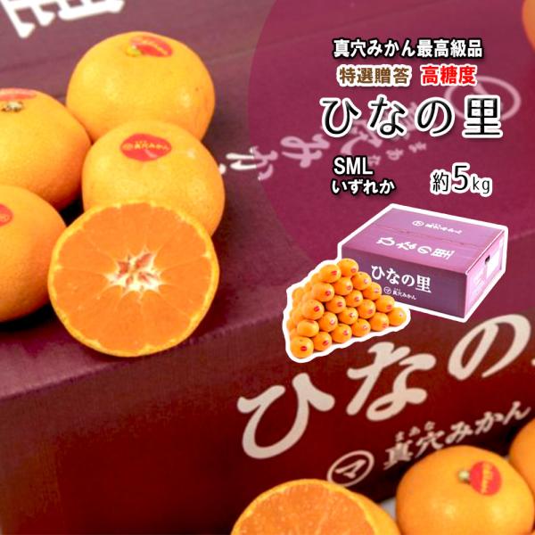 【発売日：2023年11月16日】みかん ひなの里 真穴みかん 特選贈答 お歳暮 高級真穴 高糖度みかん 約5ｋｇ 送料無料内容：ひなの里 最高級 真穴みかん内容量：約5kg SMLいずれか 贈答品ファンがが多くお問い合わせも多数いただいて...