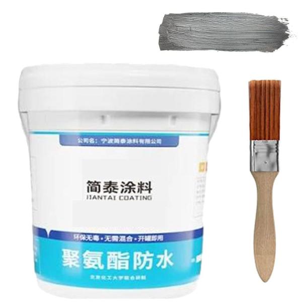 【ポリウレタンの防水補修剤濃厚な液体】塗った後は膜を形成し、雨にも日光にも耐え、耐久性と耐摩耗性があります、高硬度、無臭、簡単施工、初心者も簡単に使用可能、壁、屋根、瓦、ひび割れなど様々な表面への雨漏りや水漏れの防水・補修工事に対応。【耐高...