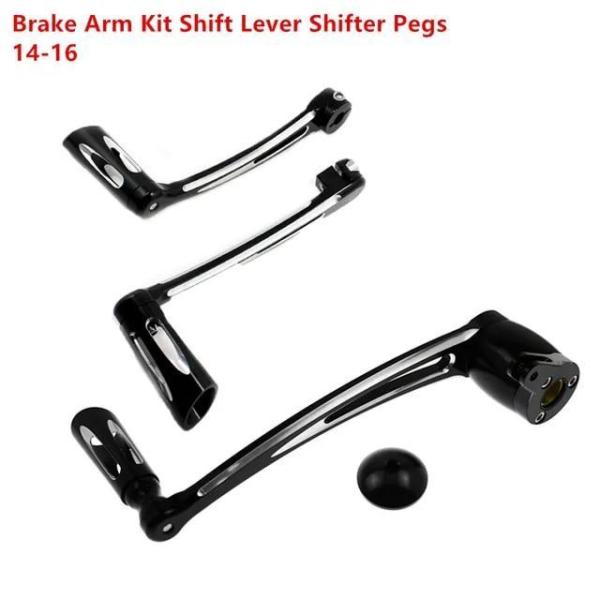 説明:ブレーキアームキット各ブレーキアームはアルミニウム製のCNC機械加工されています。アームの長さは在庫より1インチ長くなっています。ビレットシフトペグシフターペグ付きシフトレバーCondition: 100% 新品素材: アルミニウムビ...