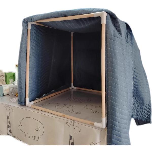 【高品質素材】防音ブース フレームは木製で、外カバーは吸音ブランケットで、超低予算で超高録音効果と費用対効果を実現します。【製品の利点】防音ボックス 騒音の干渉を排除し、吸音材防音カバーの内部は吸音綿で作られており、反響や音を軽減します。 ...