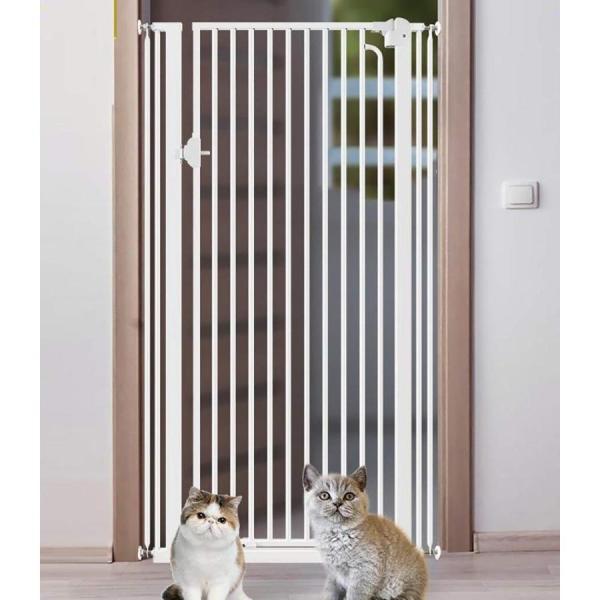 エクストラワイド：幅74?146 cmの開口部に合わせて拡張します。高さ120cm。自動スプリングバックは閉じられている/通常開いている停止を決定できます。隙間は3.5cmで、特に猫用に設計されています。ロックを開けやすい、人間化されたロッ...