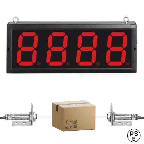 【レーザーセンサー】物体がレーザーセンサーを通過すると、ディスプレイ上の数字が1増加します。感知したら計数できており、カウントアップまたはダウンできます。小さい物体、透明な物体、その他の物体でも計数できます。【デジタルカウンター】真っ赤なL...