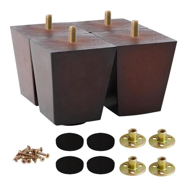 【ソファ 脚 耐久性】環境に安全な素材で作られた家具の脚は、長持ちするように作られています。 これらの素材は、重い組み立て式ソファ、カウチ、ドレッサー、テレビ台などを支えるのに十分な強度を持っています。【ベッド 脚 高品質】 これらの無垢材...