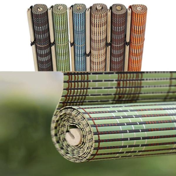 ★ 素材: 天然の竹製ローラーブラインド、手織り、変形しにくい。 ドアカーテン、カーテン、プライバシーカーテン、パーテーションカーテン、飾りローラーシャッター、屋外用サンシェードなどに使用★ 遮光率 70%: ナチュラル バンブー ローラー...