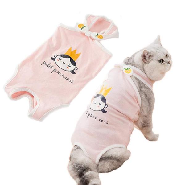 エリザベスカラーの代わりに、猫が手術後に皮膚の保護服で、食事の不便でペットの嫌な気持ちがなしになります。避妊手術ほか開腹手術後の傷口を舐め防止、皮膚病、乳腺腫瘍等の自壊した患部の保護に適しています。通気性が良く、伸縮性、質感で履き心地抜群！...