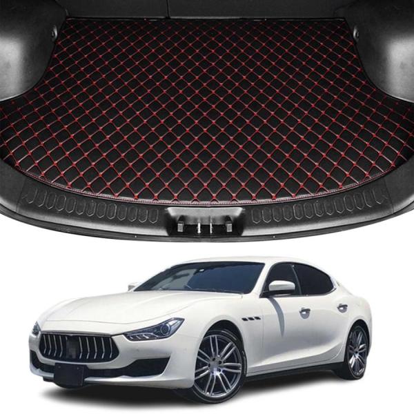 ??【専用カートランクマット】マセラティ ギブリ 2014-2022 レザーオートブーツマットに対応。??【高品質素材】：PUレザー、超耐摩耗性レザー、環境に優しいホットプレスプロセス、オブジェクトのスクラッチテスト、耐久性、環境に優しく、...