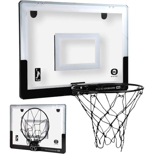 ? 飛散防止と耐久性のあるポリカーボネート：高強度のポリカーボネート素材で作られたバスケットボールのバックボードは、バックボードを飛散させません。また、リムはスチール製、ネットは耐候性ナイロン製で長寿命です。? ウォールバスケットボールフー...