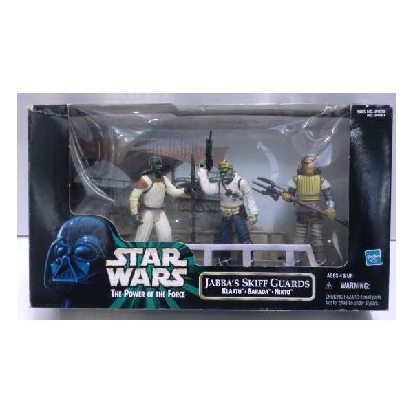 ジャバの手下の護衛兵がスキッフに乗っているシーンを再現！実際に乗っているかのように手すりまで付いちゃってます！パッケージサイズ約：15.8x 28x 6.5cm※経年為キズや凹みなどが有りますので予めご了承下さい。