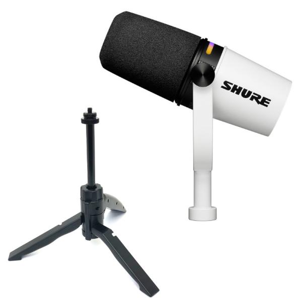 《セット内容》ダイナミック マイク SHURE シュアー MV7+-W-J (ホワイト) 《国内正規品 2年保証》卓上スタンドMV7+はカスタマイズ可能なLEDタッチパネル、強力なDSP機能、より上質な音声を備え生まれ変わった、 音にこだわ...
