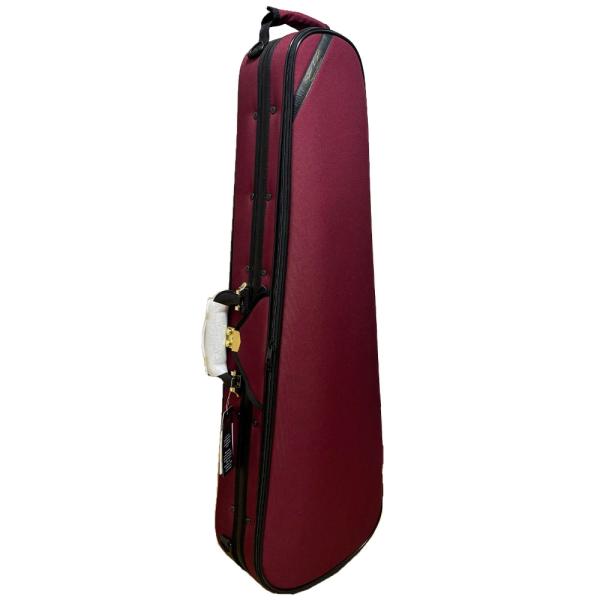 スーパーライト (Super Light) Shaped ケース バイオリン用 軽量 (4/4 三角型) バーガンディ 【アミエット社ロック搭載】