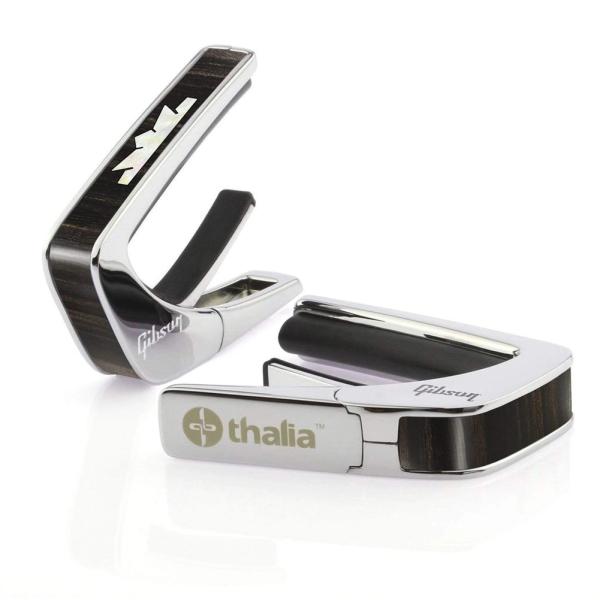 タリア カポ ギブソン ライセンスド・モデル Thalia Capos / Gibson CROWN BLACK EBONY / Chrome カポタスト ギター 10/12インチフレットパッド付属