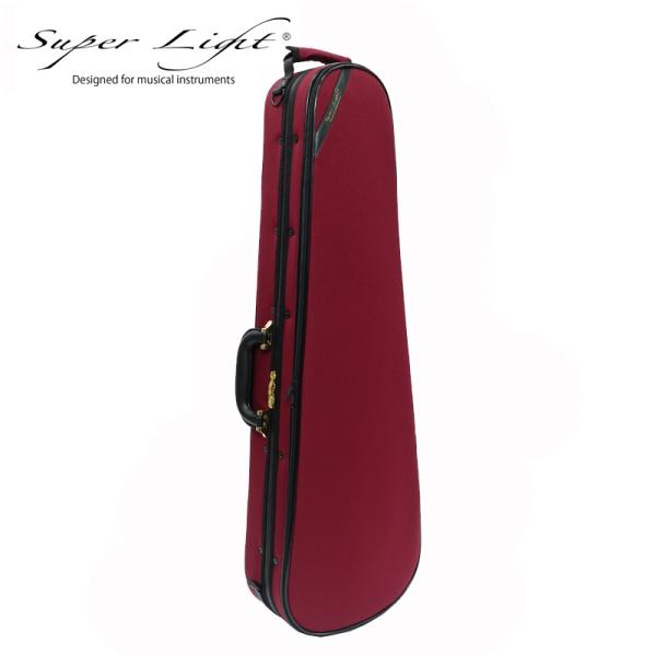 スーパーライト (Super Light) Shaped ケース バイオリン用 軽量 (4/4 三角型) バーガンディ 【ロックスライダー採用モデル】
