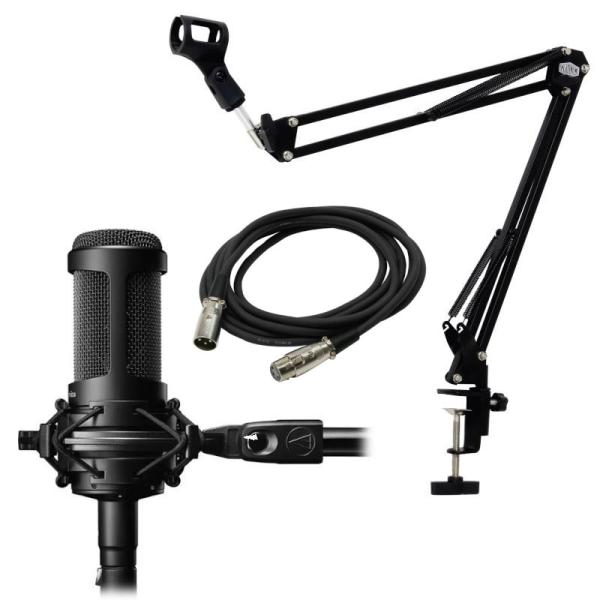 《セット内容》・audio-technica コンデンサーマイク AT2050・アームスタンド MPC1B・XLRマイクケーブル 3m