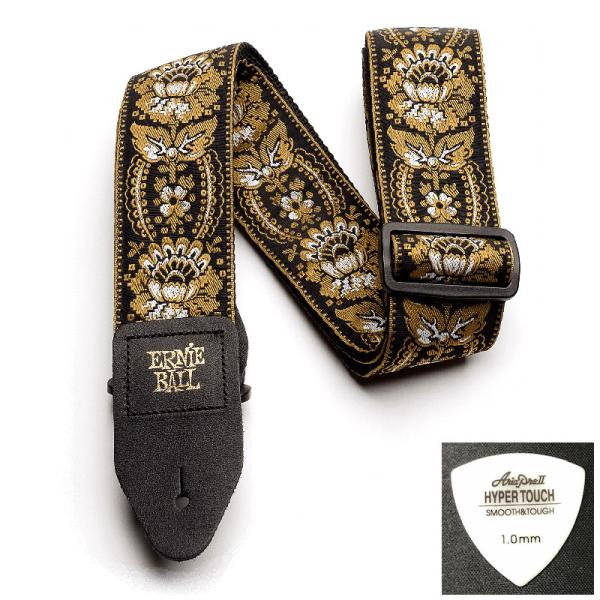 伸びにくく丈夫なポリプロピレンにジャカード織の生地を縫い合わせたストラップです