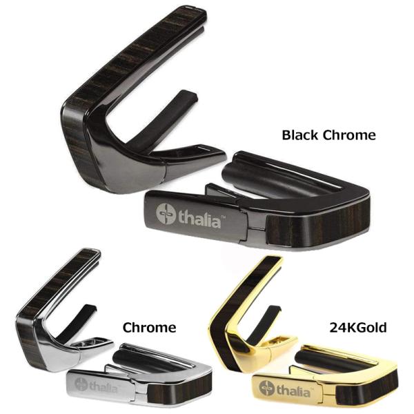 タリア カポ Thalia Capos Exotic Wood Series Black Ebony Inked ギター 12インチフレットパッド付属