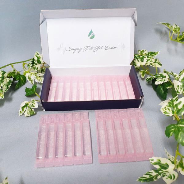 声を大切にする人の為の本格ボイスケアグッズ Vocal Mist。歌うたいの方、声のお仕事をされている方をはじめ、乾燥などから喉を守る効果も期待できるツールNebulizer専用Saline、24本セット。*写真はサンプルです。24本入りが...