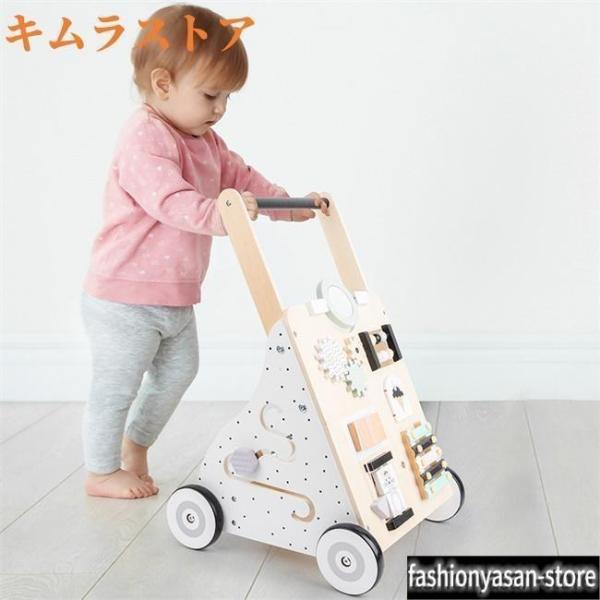 手押し車 赤ちゃん カタカタ ベビーウォーカー 木製 つかまり立ち おもちゃ ベビー 押し車 歩行器 遊び 木製  おもちゃ 男の子 女の子
