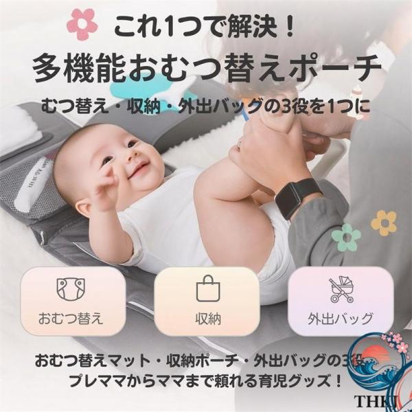 【肌にやさしい防水素材】 赤ちゃんの肌にやさしいPEVA素材を使用し、汚れてもサッと拭くだけでOK。毎日清潔に使えます。  【折りたたんでコンパクト】 使わない時は小さく折りたたんでポーチ型に。ベビーカーや手首に取り付けて持ち運びもラクラク...