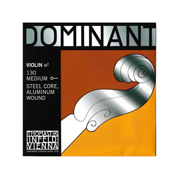 Dominant ドミナント定番中の定番。ナイロン弦といえばドミナント。楽器を選ばずオールマイティ。ナイロン弦らしい柔らかく倍音とつやのある音色。E 130　カーボンスチール / アルミ巻 (ボールエンド)オーストリア製■弦のお求め交換の際...