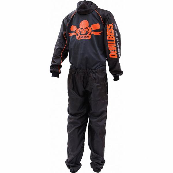 最高の安全性、快適性のために特別に設計されたDeVilbissプレミアムカバーオールです。製品サイズはM サイズ〜3XL サイズがあり、膝パッド（別売）を付ければ、安全に作業が出る様になります。オレンジのパイピングと DeVilbiss の...