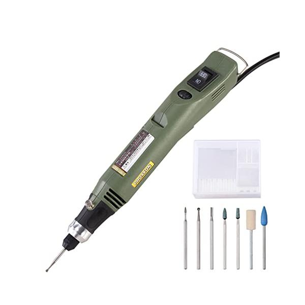 スピードコントロール有グリーン/電源コード式/No.26800・Style:スピードコントロール有Size:電源コード式・パッケージ個数:1・サイズ:長さ195mmx太さ29mm径・重量:150g・回転数:7500~16500min-1(回...